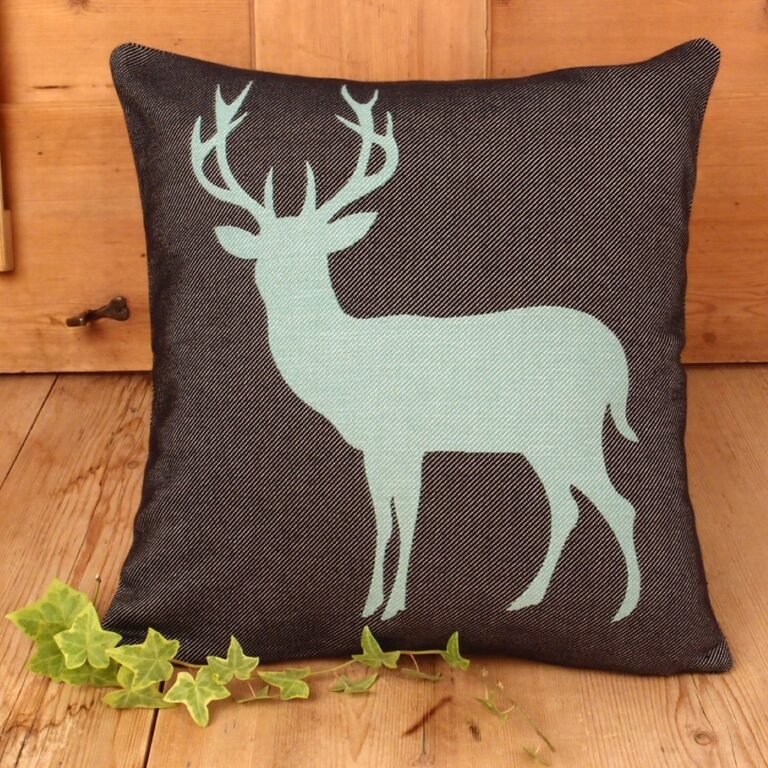 "Cervi e Cuore" federa Cuscino, stile tirolese country montagna, 100% ...