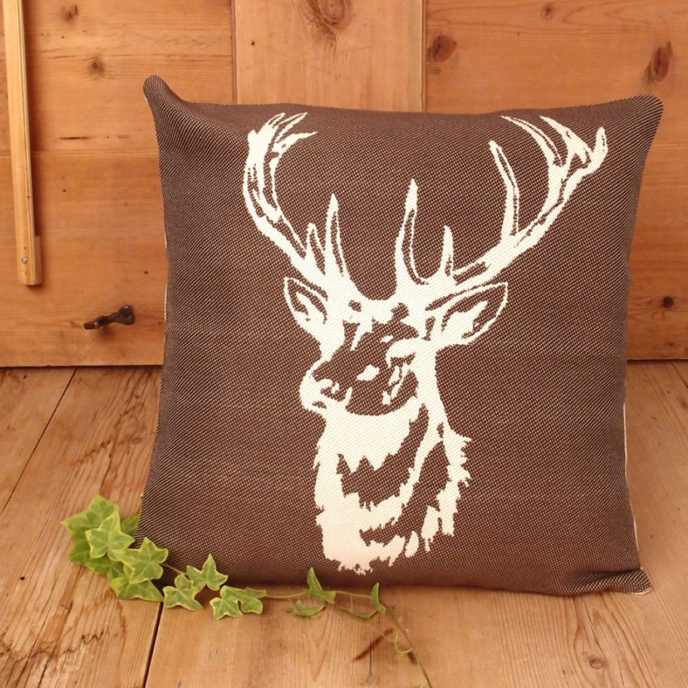 "Cervi e Cuore" federa Cuscino, stile tirolese country montagna, 100% ...