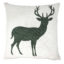 Federa cuscino fantasia testa di cervo, verde doubleface, moderno in ...