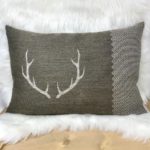 Federa cuscino, corna di cervo, stile tirolese country montagna, Lana ...