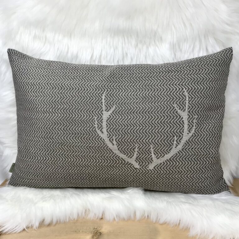 Federa cuscino, corna di cervo, stile tirolese country montagna, Lana ...